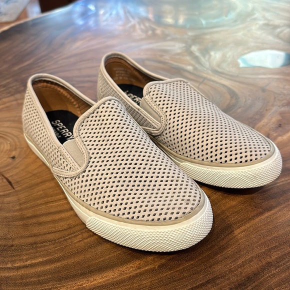 Sperry | Shoes | Sperry Topsider Laser Cut Perforated Slip On Shoes ...